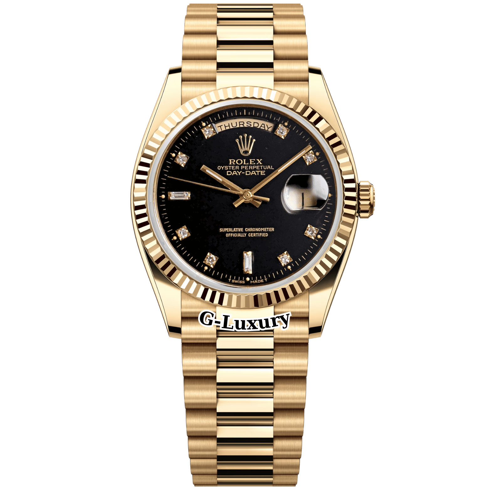 Rolex Oyster Perpetual Day-Date 36mm 18238 Black Dial